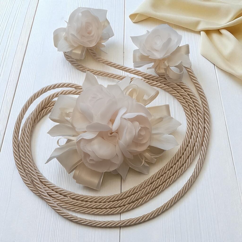 Lazo de Boda de Gardenias – Ramos, Tocados y Lazos para Novia